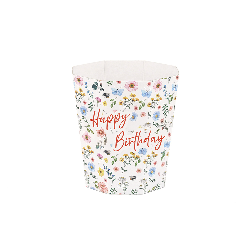 Happy Birthday Floral – 140x200 mm - Tendemm - Cardboard Buckets